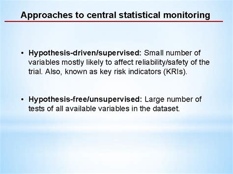 Implementing Central Statistical Monitoring In Multicentre Trials Example