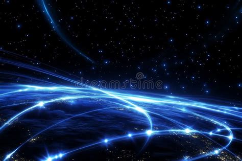 Digital Global Network Concept With A World Map Stock Illustration Illustration Of