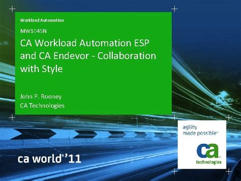 Ca Workload Automation Esp And Ca Endevor Collaboration