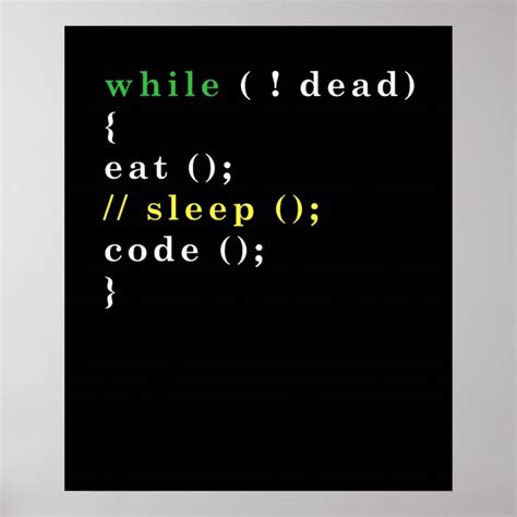 Computer Science Python Programmer Eat Code Sleep Poster Zazzle