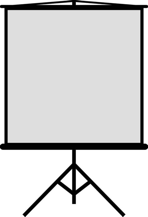 Projector Screen Icon On White Background Screen For Presentation Sign School Whiteboard