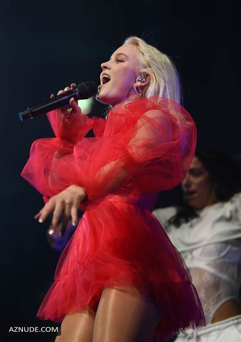 Zara Larsson Sexy In A Red Dress At The Concert At The Albert Halls In