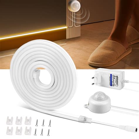 무선 Pir 모션 센서 Led 스트립 라이트 네온 사인 Diy 주방용 네온 조명 테이프 크리스마스 백라이트 램프 장식 12v Aliexpress