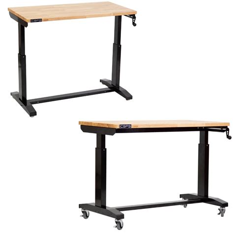Adjust Height Table 117cm Workbench Lifting Desk For Mechanic Garage Noiseless Sit Stand Table