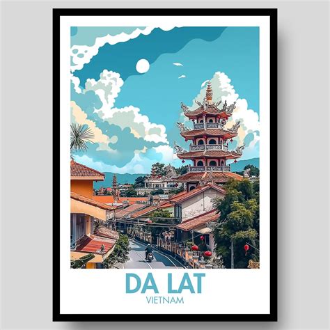 Da Lat Poster Vietnam Poster Da Lat Vietnamese Poster Vietnam