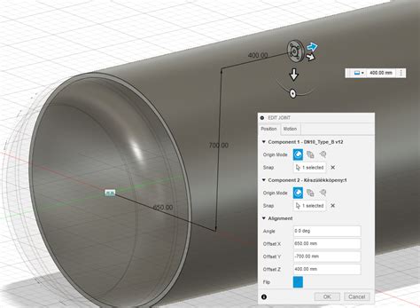 joint flanges to cylindrical part autodesk community