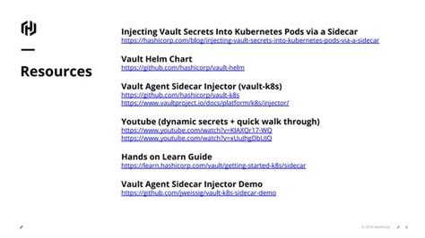 Injecting Vault Secrets Into Kubernetes Pods Via A Sidecar Ppt