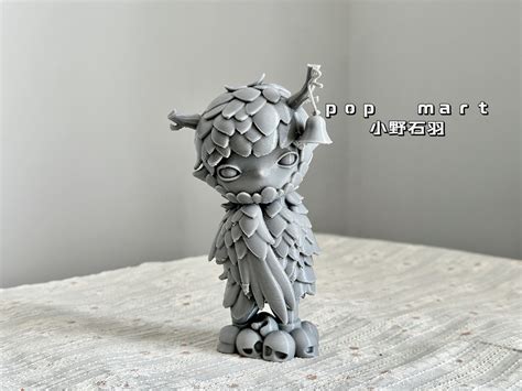 Pop Mart Hirono Ono Stone Feather Sculpture Figurine Model By Angus162