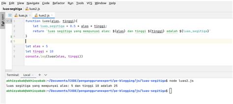 Program Menghitung Luas Segitiga Menggunakan Javascript