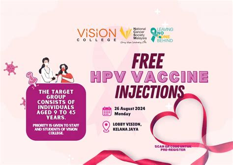 Hpv Vaccine Free Injections Vision University College