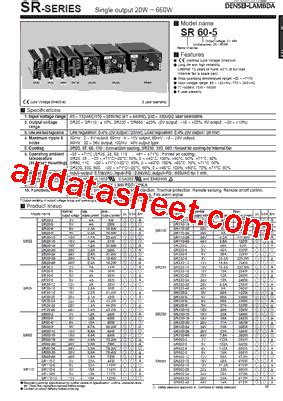 SR60 Datasheet(PDF) - DENSEI-LAMBDA