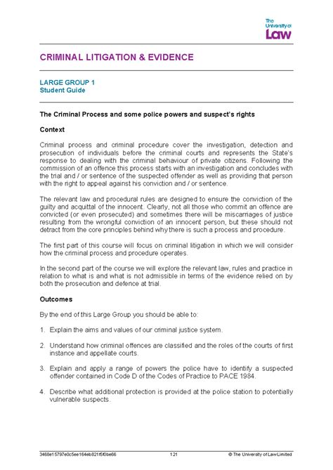 2324 Large Group 1 Student Notes Blank Criminal Litigation