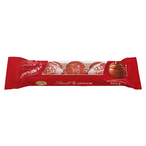 Lindor Trio Lindt Cremoso Chocolate Con Leche Lindor 37 Gr