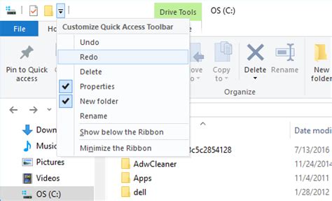 Undo And Redo In Microsoft Windows File Explorer