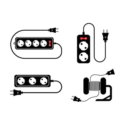 Premium Vector Extension Cord Simple Vector Icon Illustration In Flat Design