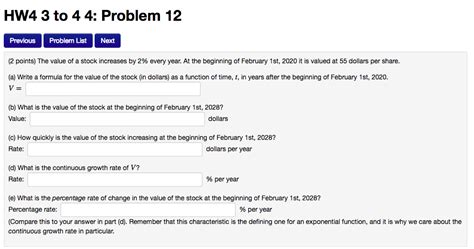 Solved HW4 3 To 4 4 Problem 12 Previous Problem List Next Chegg Com