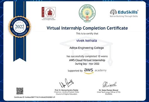 Aws Cloud Internship Aicte Aicteinternship Aicteeduskillsinternship… Vivek Kethala