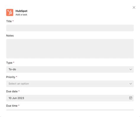 create hubspot tasks and tickets in microsoft teams