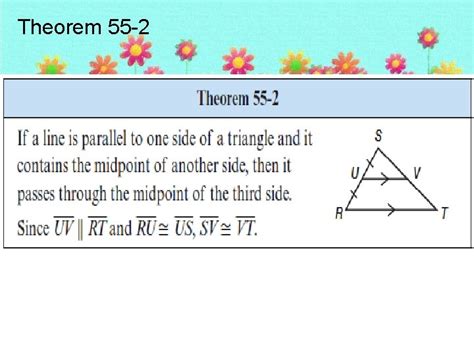 Triangle Midsegment Theorem Lesson 55 Saxon Geometry Essential