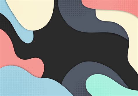 Abstract Minimal Colorful Concept Template Design Decorative Overlapping Artwork Design