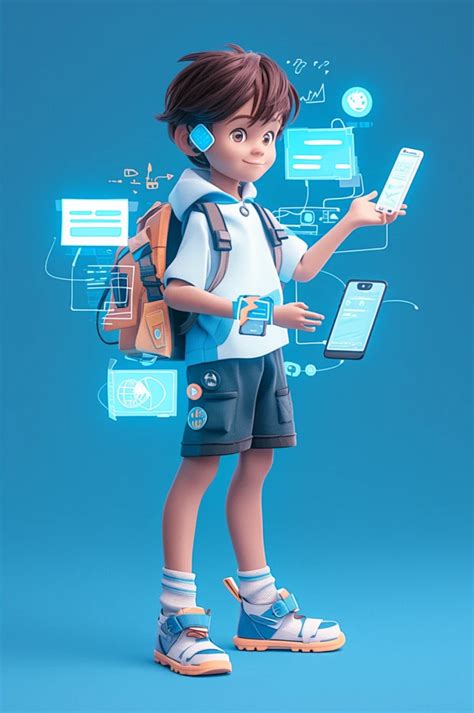 Ai数字艺术智能科技卡通人物模型 花瓣网