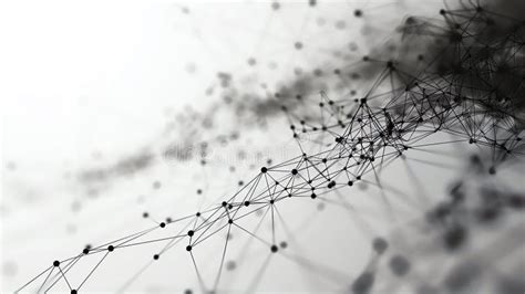 Abstract Black And White Network Connection Dots And Lines Concept Of Technology Science