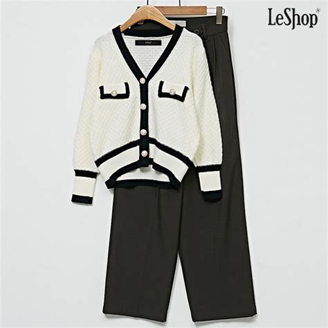 포스티 금장 단추 배색 페이크 포켓 가디건 Do1ck019a