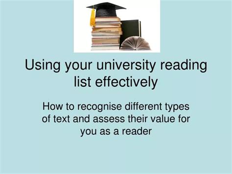 PPT Using Your University Reading List Effectively PowerPoint Presentation ID