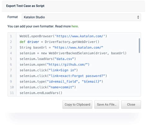 Export Katalon Studio Test Cases Into Selenium Ide Stamppsado