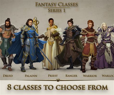 Artstation Stock Art Fantasy Classes Series 1 Game Assets