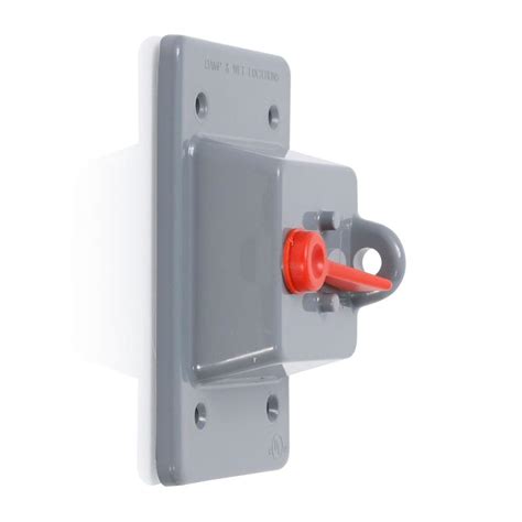 Leviton Wp1s Gy Weatherproof Cover Plastic Flat Lid 1 Gang Switch Gray