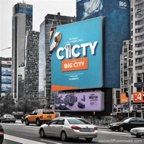 Big City Billboard Stable Diffusion Online