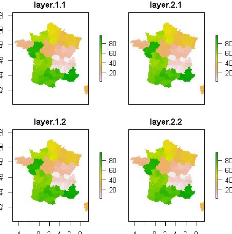 R Plot Multiple Shapefiles In Single Page Using Spplot Stack Overflow