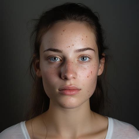 Premium Photo Female Model Face Pimple