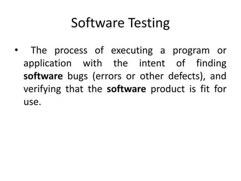 it8076 software testing pptx computer software and applications