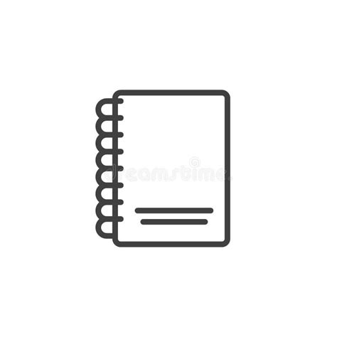 Notebook Line Icon Stock Illustration Illustration Of Thin 253244339