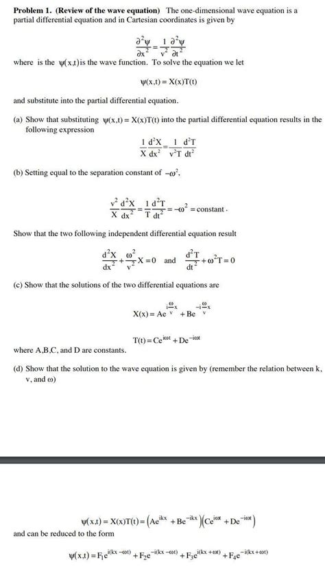 One Dimensional Wave Equation