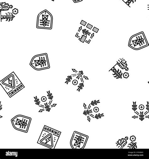 Electric Grid Energy Power Seamless Pattern Vector Stock Vector Image And Art Alamy