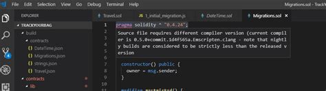 Visual Studio Code Solidity Version Error Ethereum Stack Exchange