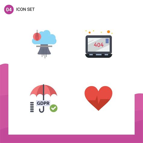 Set Of 4 Modern Ui Icons Symbols Signs For Bomb Security Special