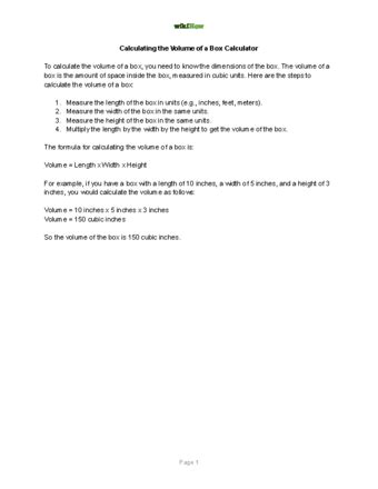 3 Ways To Calculate Volume Of A Box WikiHow