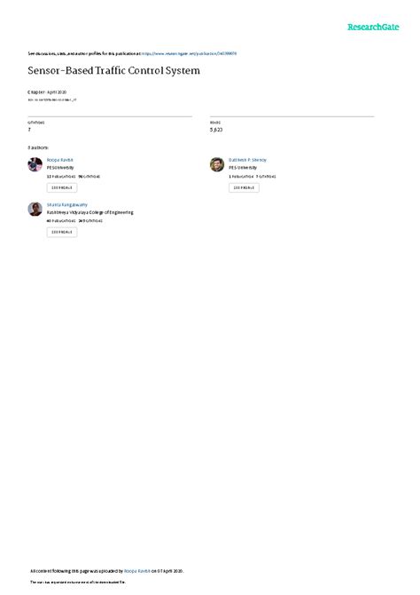 Sensor Based Traffic Control System Id 68 See Discussions Stats And