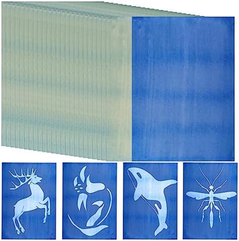 Fumwase 30 Sheets Sun Print Paper Kits Cyanotype Papers Kit A4 Nature Printing Solar