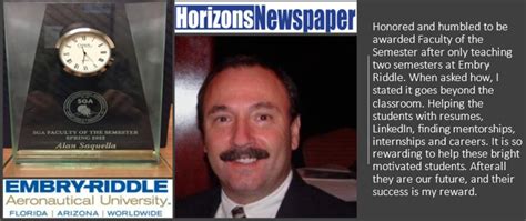 Professor Alan Saquella Recognized