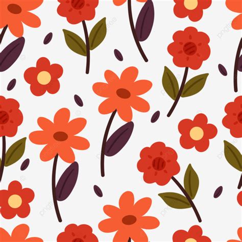 원활한 패턴 만화 꽃과 잎 벡터 원활한 패턴 꽃무늬 플라워 패턴 Png 일러스트 및 벡터 에 대한 무료 다운로드 Pngtree