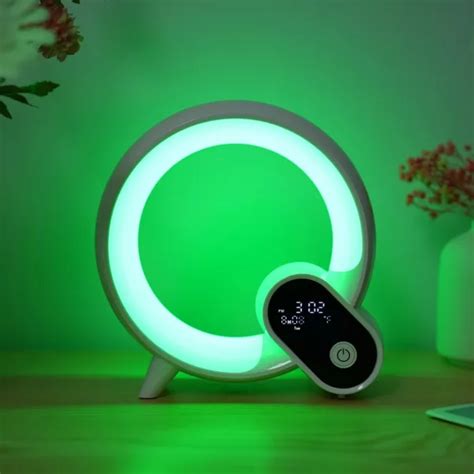Bluetooth Speaker Alarm Clock With Smart Wake Up And Ambient Lighting