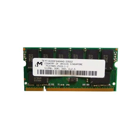 Mt16vddf6464hg 11 8oz2 512mb 333mhz Ddr Ddr1 Sodimm Memory Table Module Ram Ebay