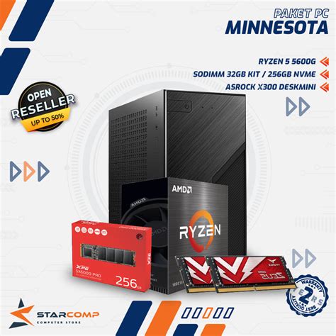 Jual Paket PC 5600G X300 DeskMini 32Gb RAM 256GB SSD NVME Mini PC X 300 Shopee Indonesia