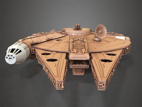 3d Printed Millenium Falcon By Alexxxxxx Pinshape