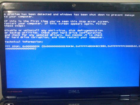 windows 7 blue screen stop code 0x00000024 super user